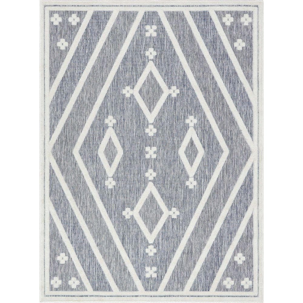 Well Woven Sila Mali Moroccan Tribal Blue 5 ft. 3 in. x 7 ft. 3 in ...