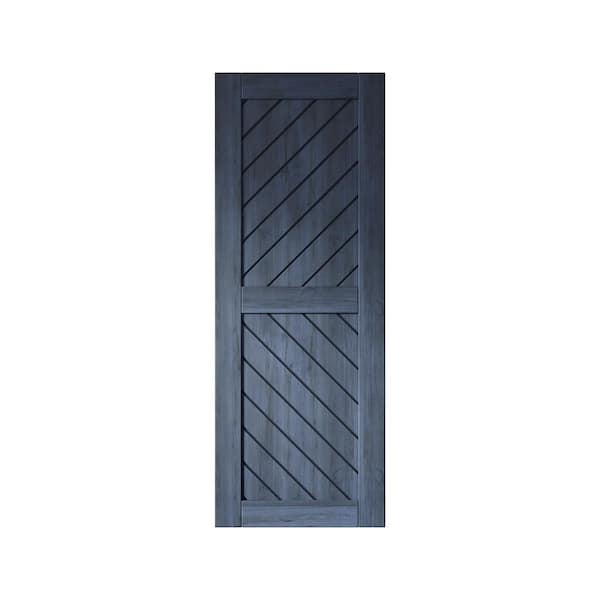 HOMACER XT3 30 in. x 80 in. C-Panel Solid Core Navy Slanted Stripe ...