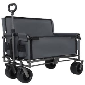 Tenleaf 6.4 cu. ft. 3-in-1 Convertible Steel Garden Cart Powered ...