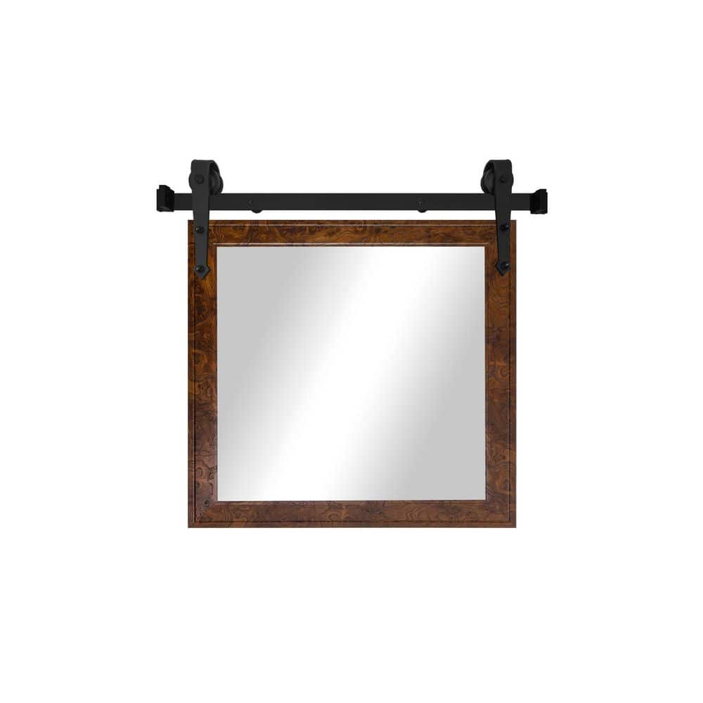 Rayne Mirrors (33 in. W x 32 in. H) Dashboard Burl Modern Rustic ...