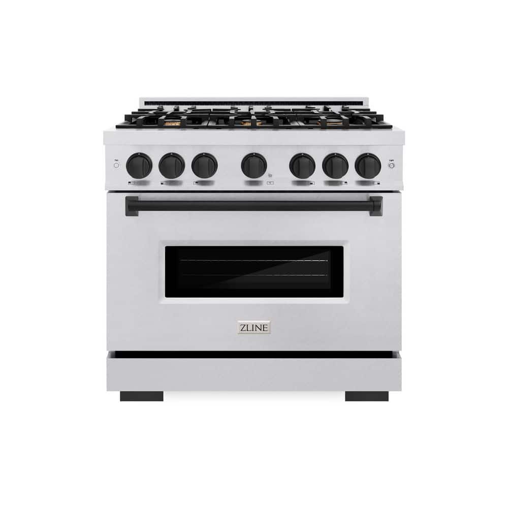 ZLINE Kitchen and Bath Autograph 36 in. Classic Gas Range with 6 ...