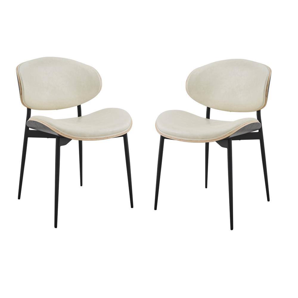 Off White Leather Dining Chairs