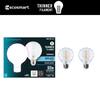 EcoSmart 60-Watt Equivalent G25 Dimmable Fine Bendy Filament LED Light ...