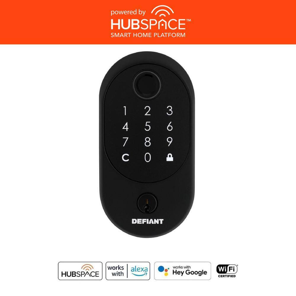 Reviews for Defiant Matte Black Round Biometric Fingerprint Electronic ...