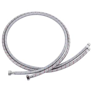 WOWOW 3/8 in. Compression x 3/8 in. Compression x 30 in. Braided Nylon ...