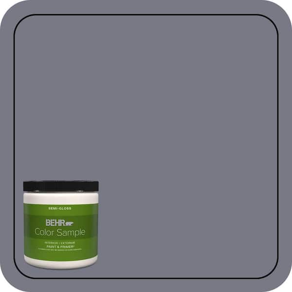 BEHR PREMIUM PLUS 8 oz. #N540-5 Infamous Semi-Gloss Interior/Exterior ...