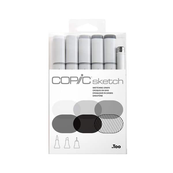 Copic Sketch Marker Set, Grays, (6-Colors) 039992 - The Home Depot
