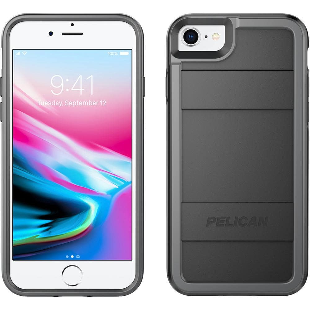 Pelican iPhone i6/6s/i7/8 Protector Phone Case in Black/Light Grey ...