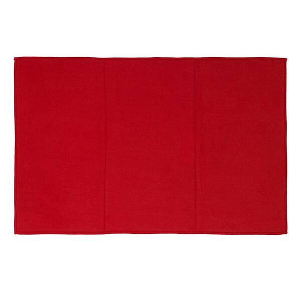 RITZ 14 in. x 21 in. Microfiber Drying Mat in Red 94807 - The Home Depot