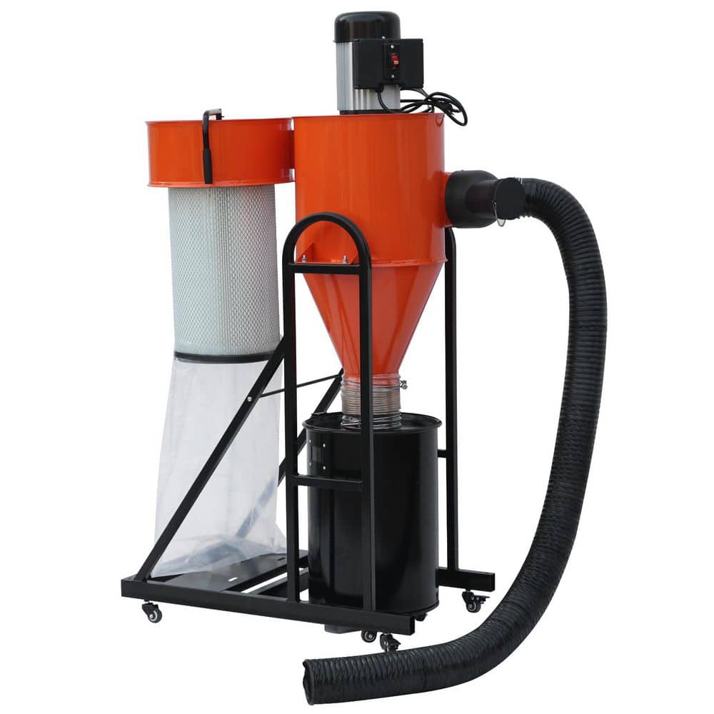 SKYSHALO 1.5 HP Dust Collector, 716 CFM, Portable Vortex Dust Collector ...