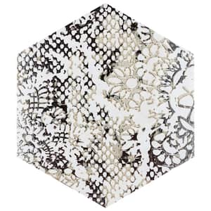 Merola Tile Alhama Provenzal White 6-1/4 in. x 12-3/4 in. Porcelain ...