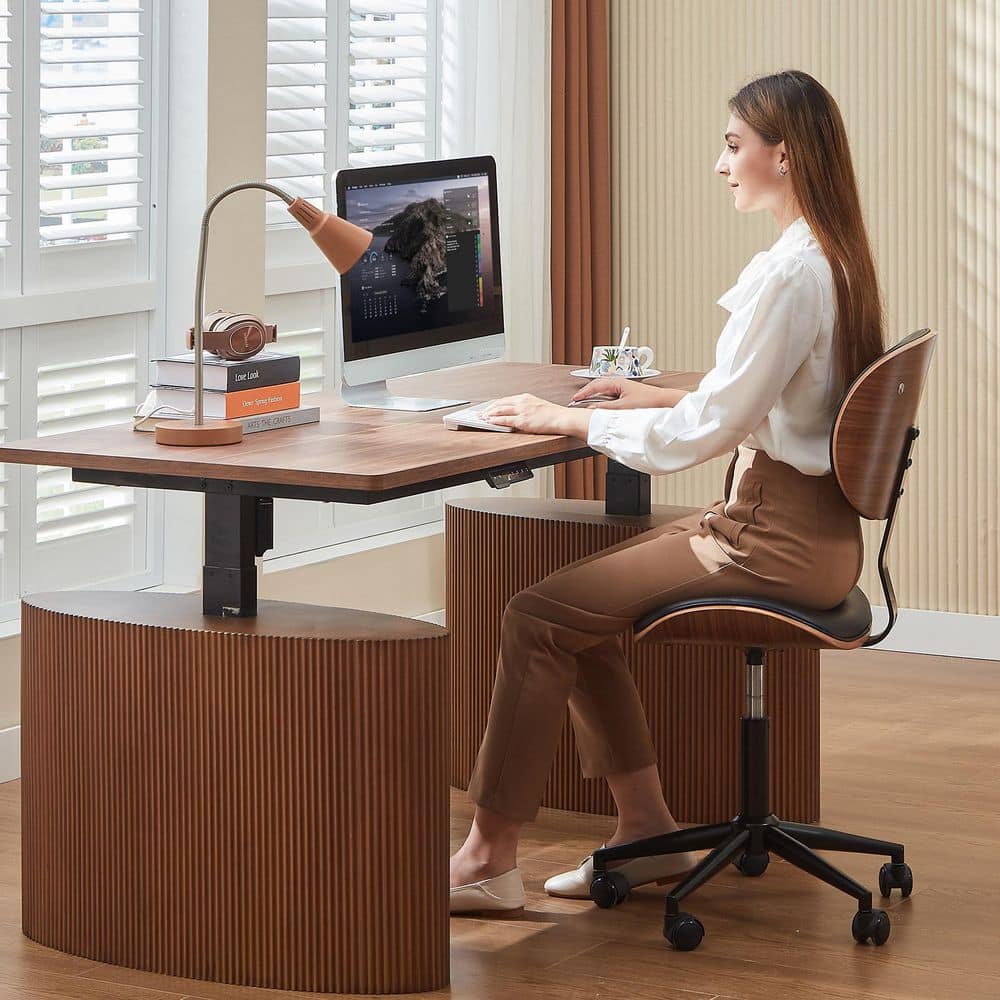 Reviews for Bestier Faux Leather Black Armless Office Chair with Swivel ...