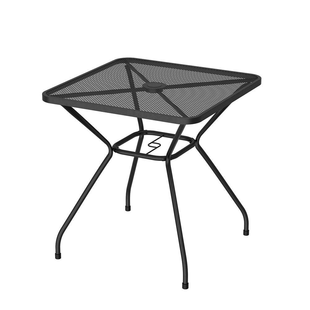 FUFU&GAGA Outdoor High Top Table, Bar Height Iron Patio Metal Dining ...
