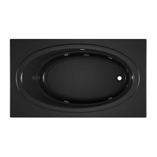 JACUZZI NOVA 72 in. x 42 in. Acrylic Right-Hand Drain Rectangular Drop ...