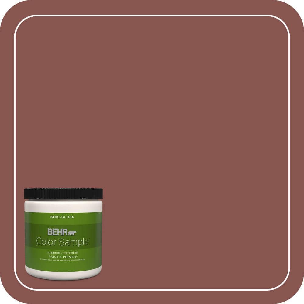 BEHR PREMIUM PLUS 8 oz. #160F-6 Boston Brick Semi-Gloss Interior ...