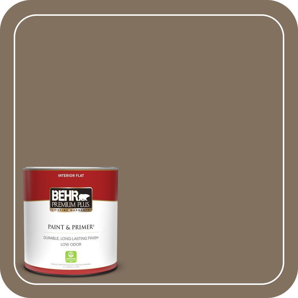 BEHR PREMIUM PLUS 1 qt. #PPU5-04 Mocha Latte Flat Low Odor Interior ...