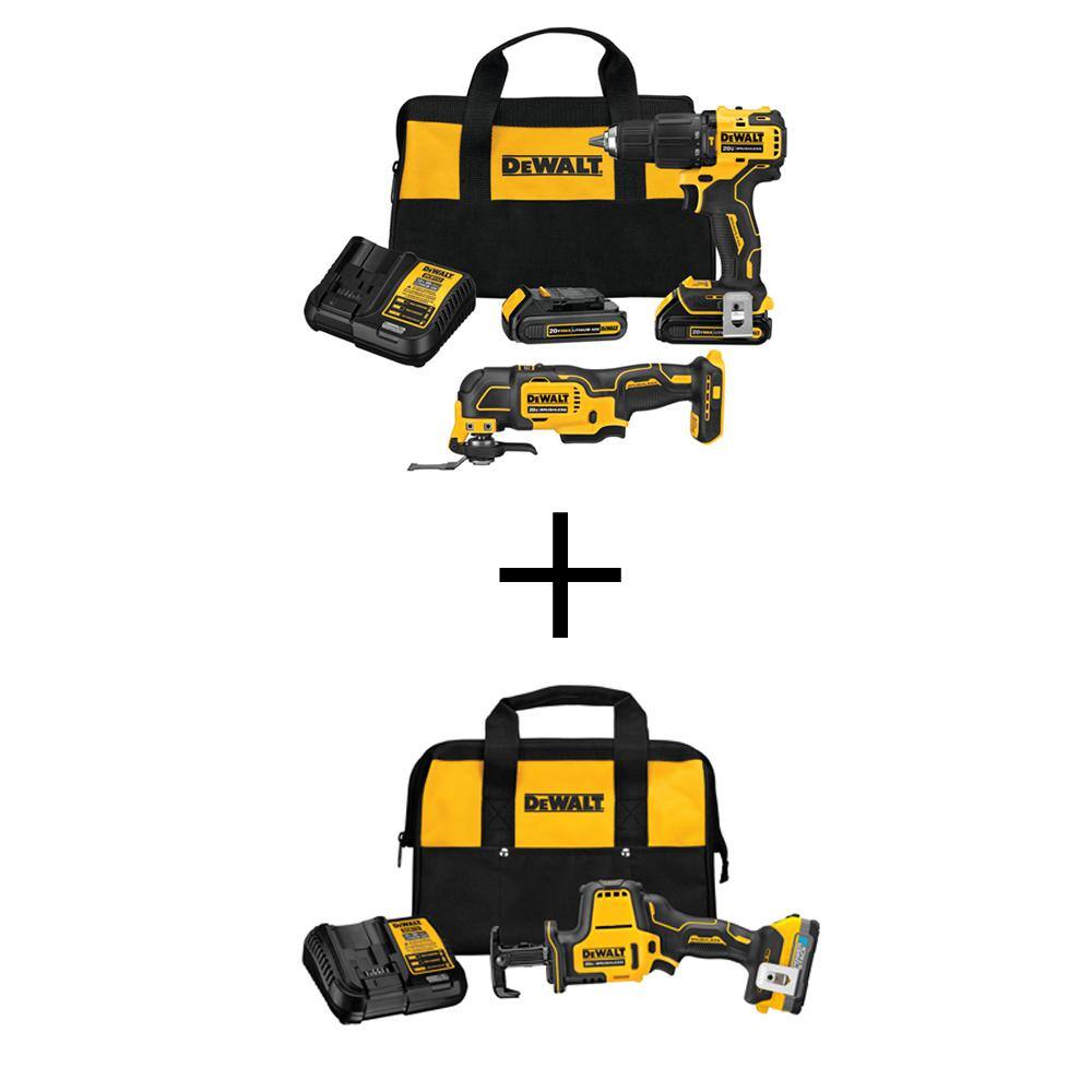 Dewalt Atomic 20v Max Lithium Ion Cordless Brushless Combo Kit 2 Tool