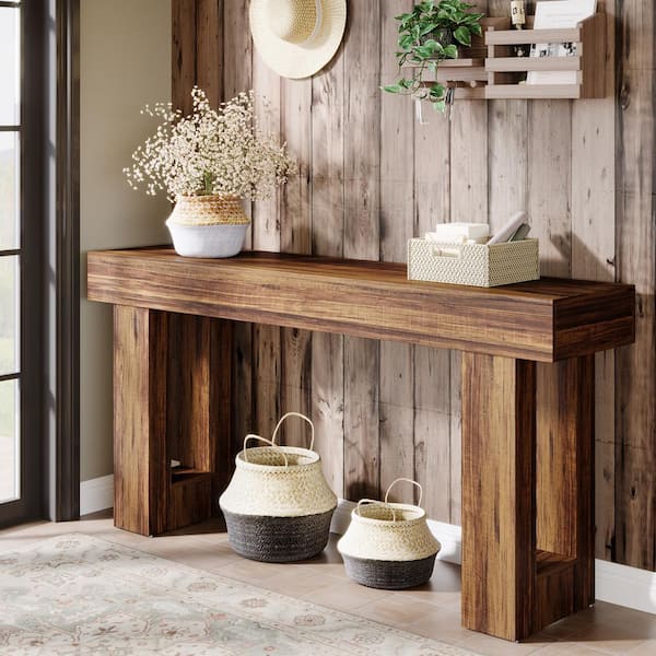 Dark brown hallway table store