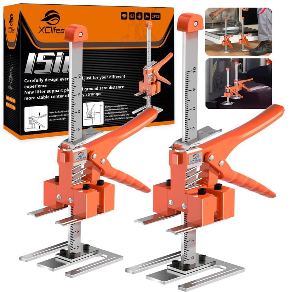 Laybus 2 Pack 10 in. Red Construction Jack Multi-Function Height ...