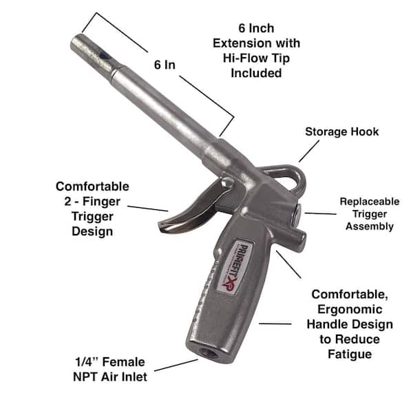 Garage Air Tool 6-Pack Heavy Duty Blow Guns For Air Compressor - 1/4 ...