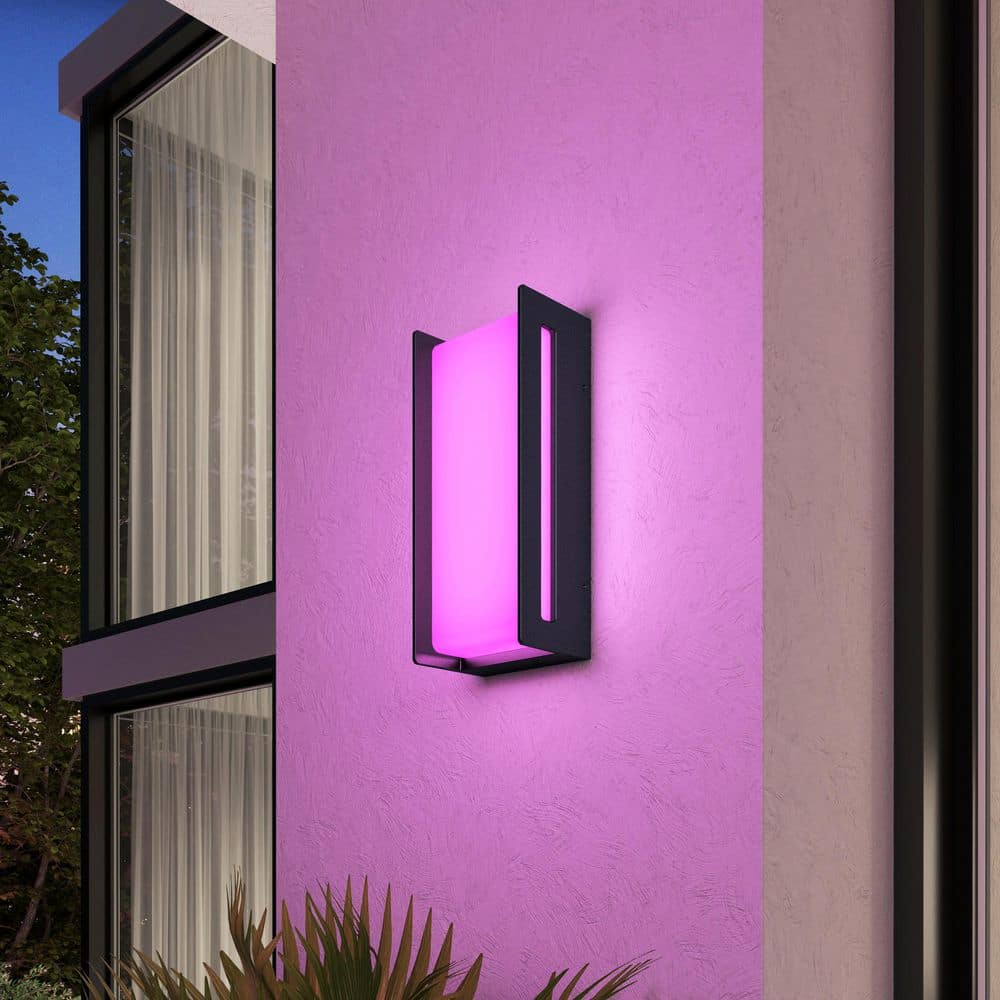 Artika Ryker 11.81 in. Matte Black RGB WI-FI Hardwired Integrated LED ...