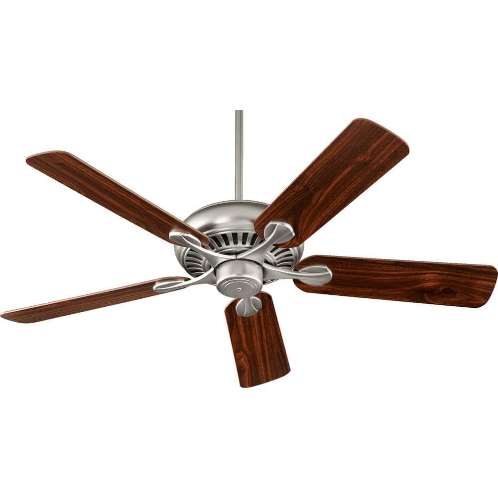 Quorum INTERNATIONAL Pinnacle 52 in. Indoor Satin Nickel Ceiling Fan ...