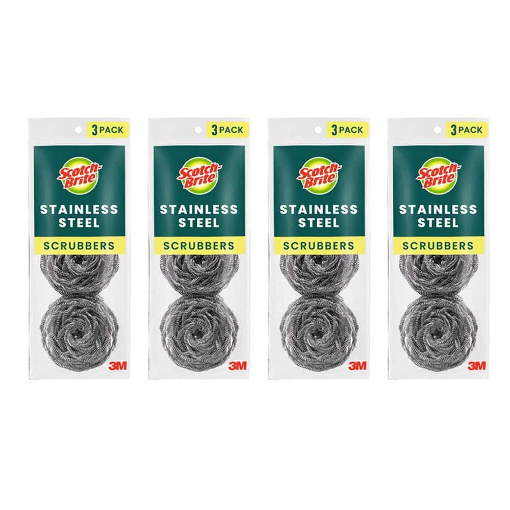 Scotch-Brite Stainless Steel Scrubbing Pad (12-Pack) 214C-CC COMBO2 ...