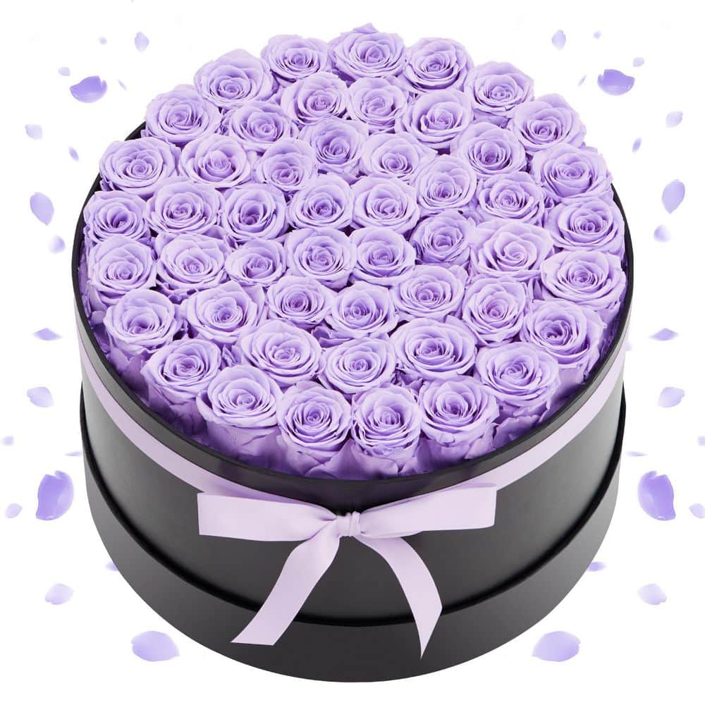 VEVOR Forever Flowers, 50 Preserved Roses in a Box, Eternal Flowers ...