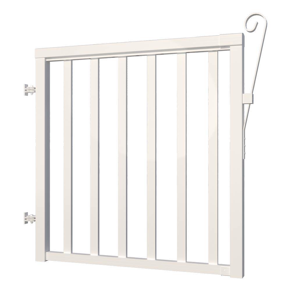 Peak Aluminum Railing 42 in. x 40 in. White Aluminum Deck Railing Wide ...
