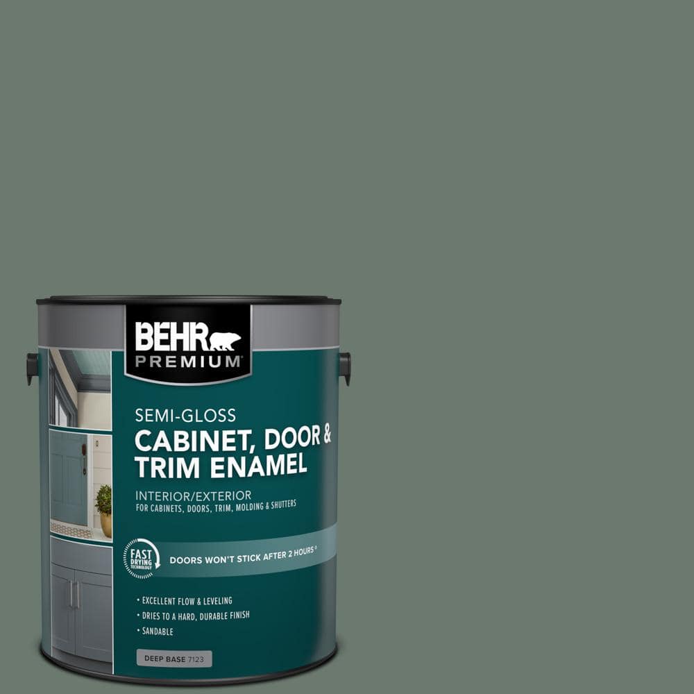 BEHR PREMIUM 1 gal. #AE-40 Hunt Club Semi-Gloss Enamel Interior ...