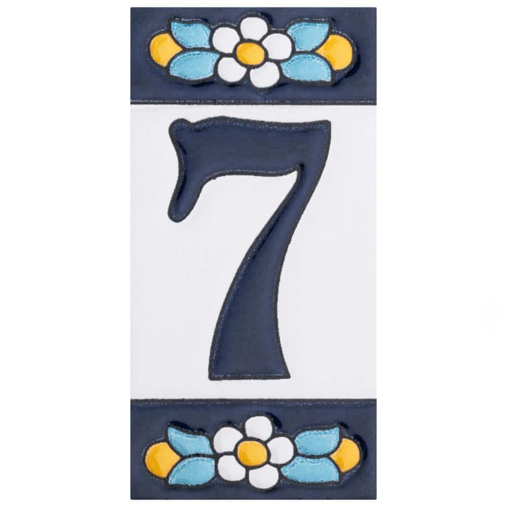 Mediterranean Tile House Numbers