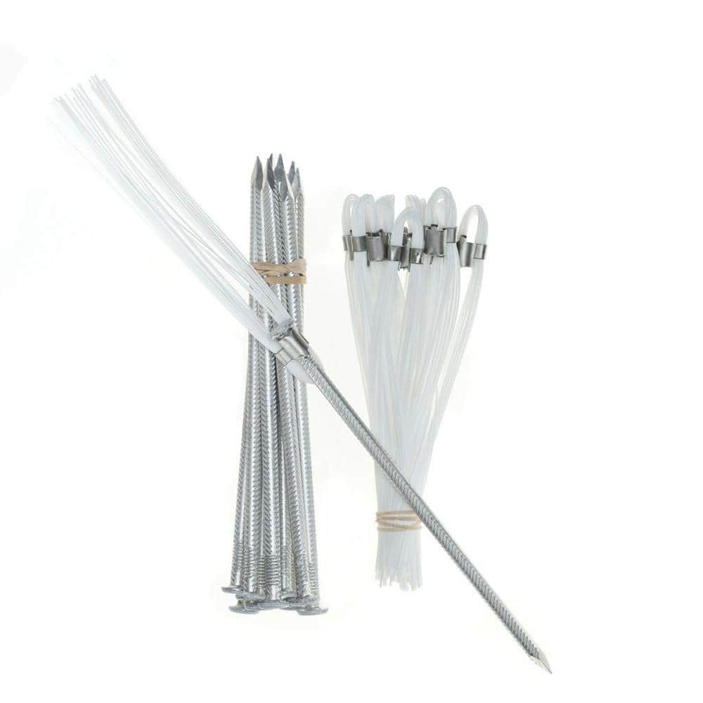 Trail Chasers 6 in. White Ground Markers - Whiskers and Stakes (10-Pack ...