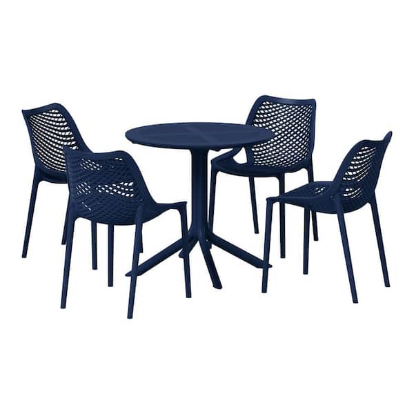 WESTIN OUTDOOR Frond&Form Modern Outdoor Patio Poly Plastic 5-Piece ...