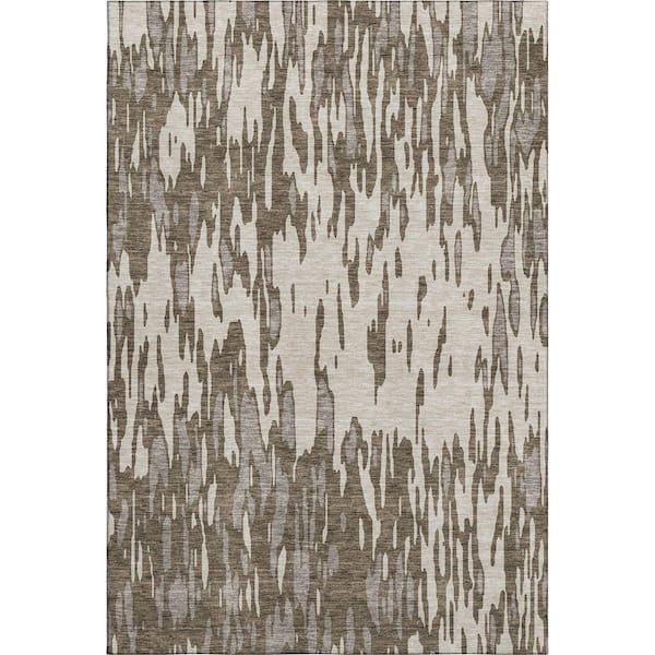 Addison Rugs Mayfield Premium Machine Washable Abstract AMF945 Brown 8 ...