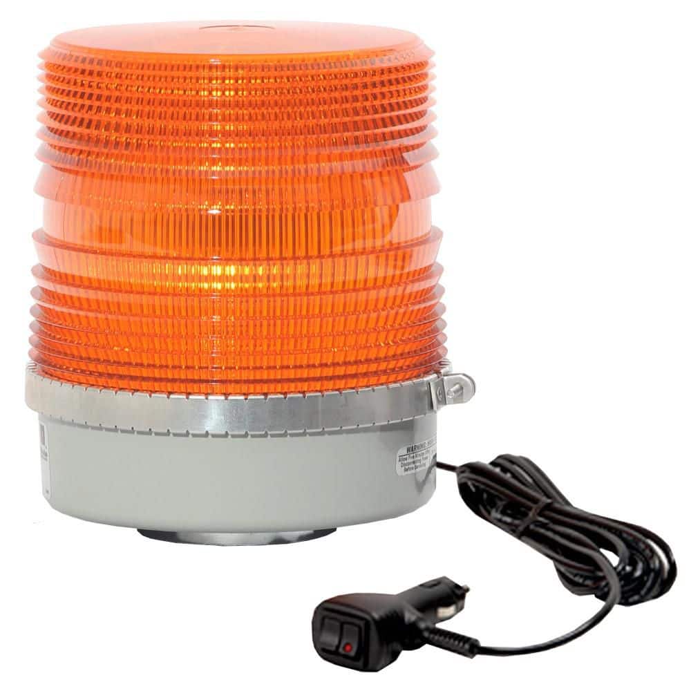 Emergency Lighting-LED Beacon, Amber, S. A. E. Class 1, Magnetic Mount ...