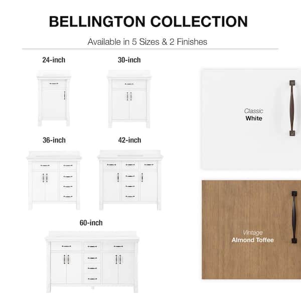 Home Decorators Collection Bellington 36 in. Single Sink Almond Toffee ...