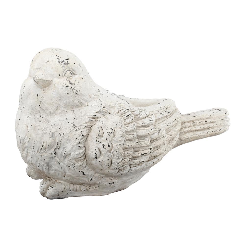 A & B Home White Large Bird Figurine 76851 - The Home Depot