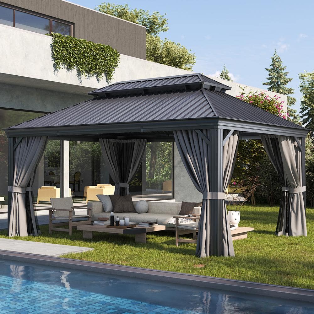 Have a question about Sizzim 12 ft. x 16 ft. Grey Aluminum Hardtop ...
