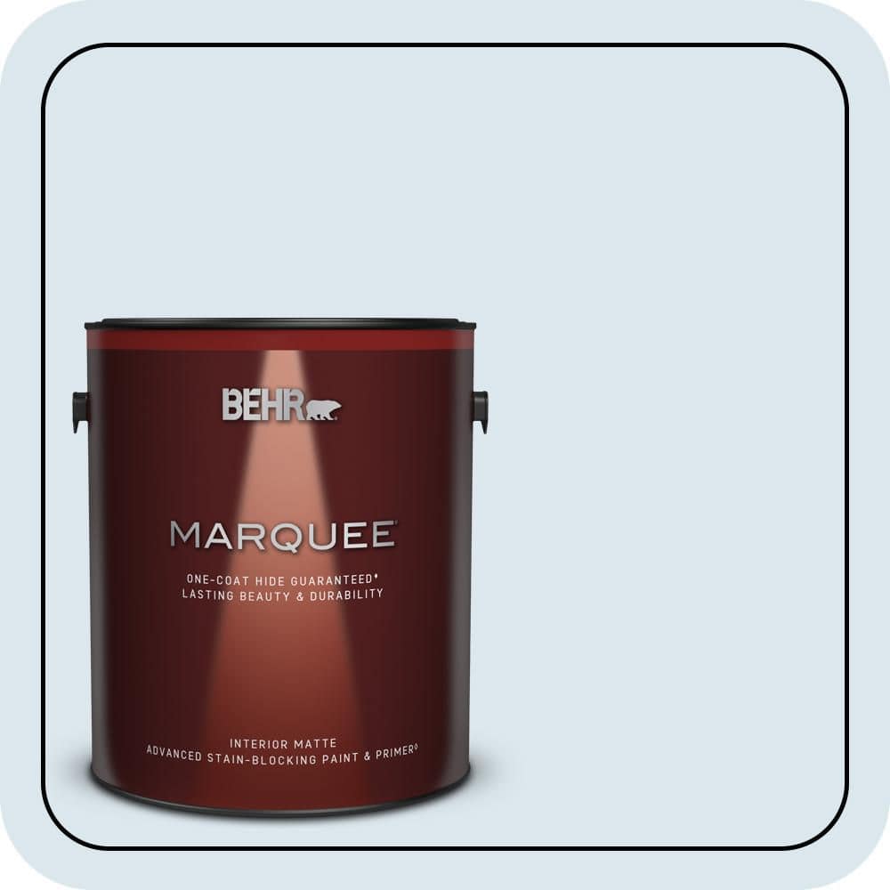 BEHR MARQUEE 1 gal. #570A-2 Geyser Matte Interior Paint & Primer 145001 ...