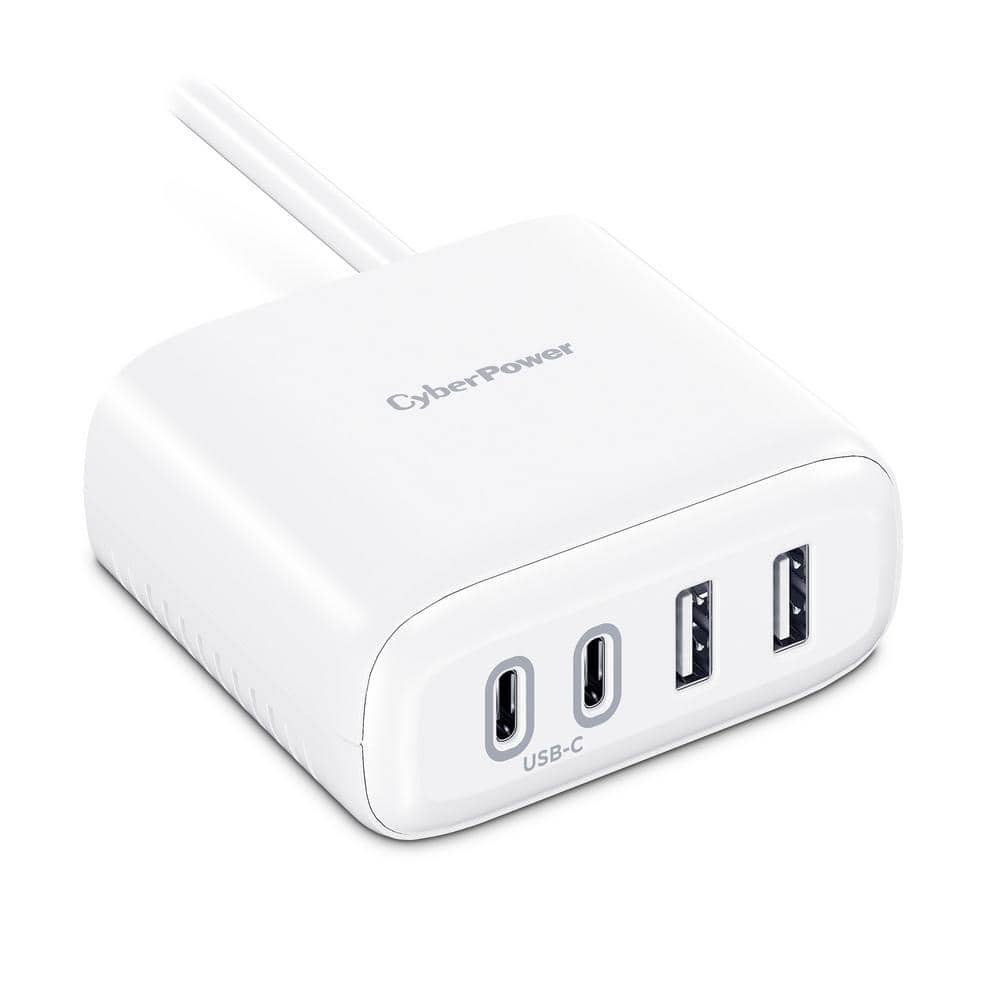 CyberPower 8 ft. 1-Outlet Surge Protector with USB-A USB-C and Cord ...