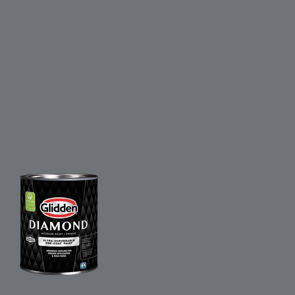 Glidden Diamond 1 qt. PPG1011-5 Improbable Satin Interior Paint with ...