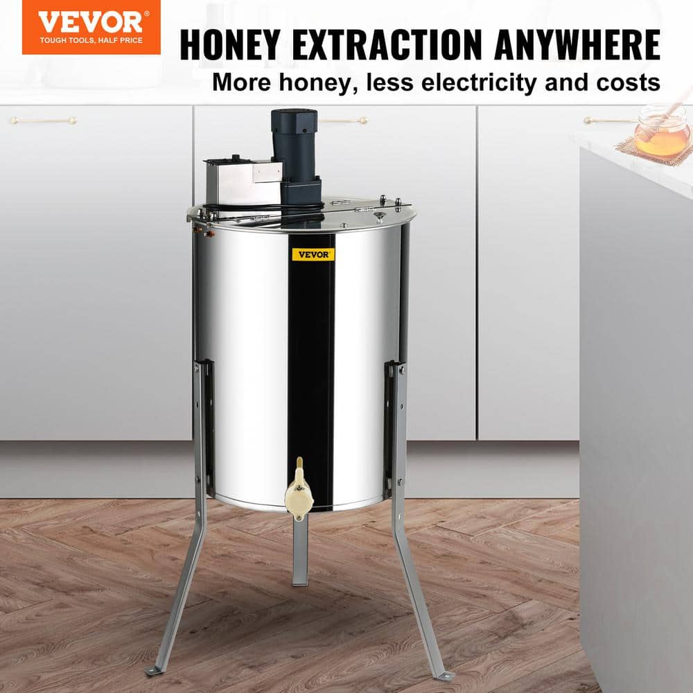 Save 22% • VEVOR Electric Honey Extractor, 4/8 Frame Stainless Steel Beekeeping Extraction ...