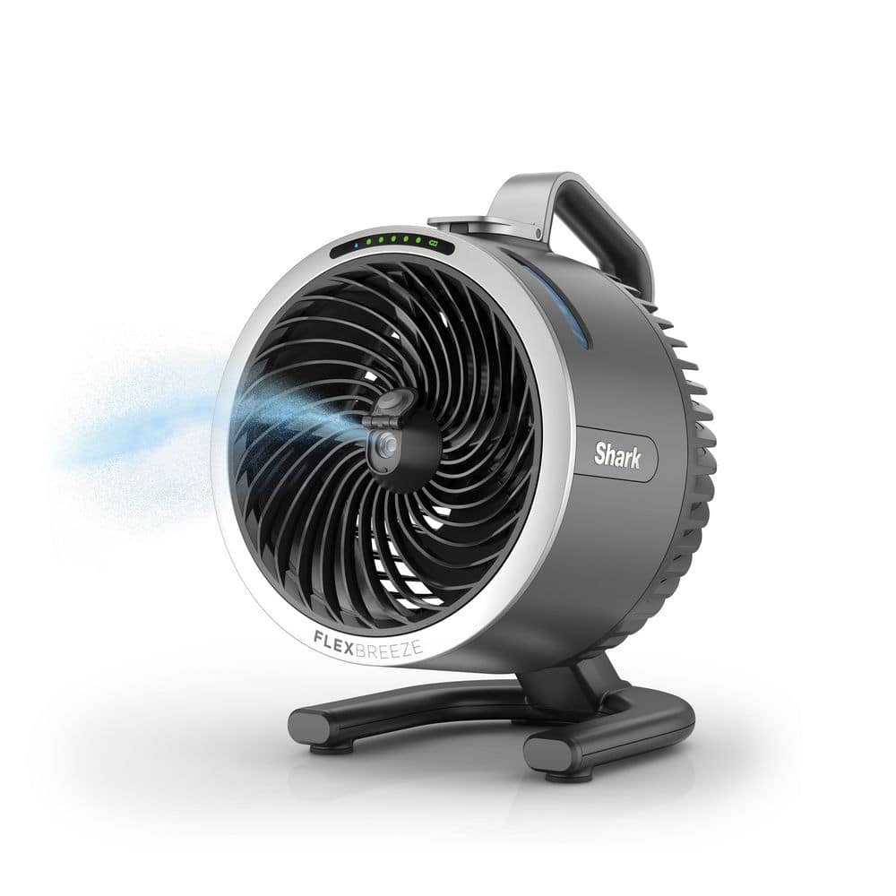 Shark FlexBreeze HydroGo 8.4 in. 5-Fan Speeds Personal Misting Portable ...