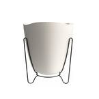 Algreen 24 in. x 3.5 in. x 3 in. H White Stainless Steel Trough Planter ...