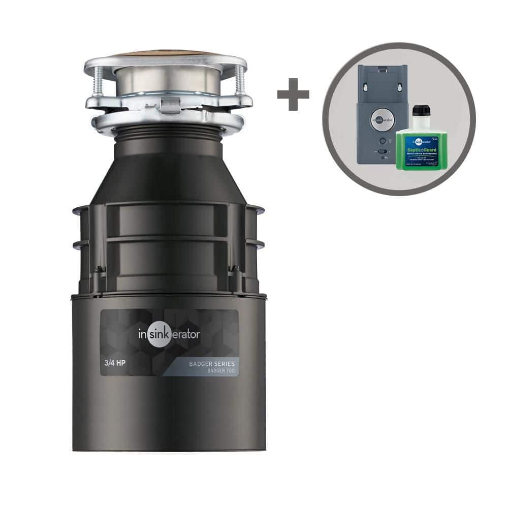 InSinkErator Badger 700, 3/4 HP Continuous Feed Kitchen Garbage ...