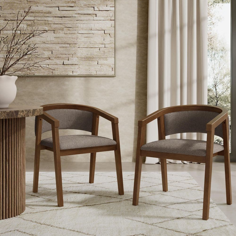 CHRISTOPHER KNIGHT HOME Shelley Mid-Century Modern Walnut and Brown ...