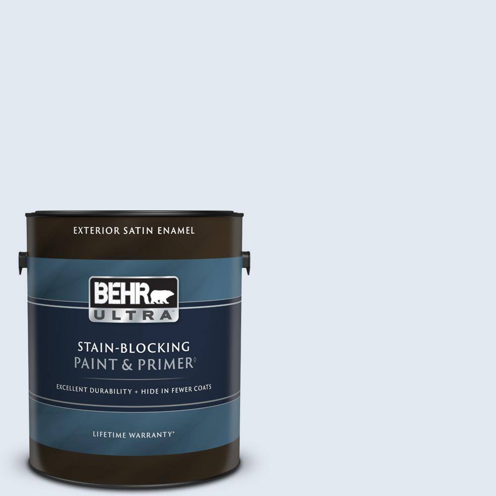 BEHR ULTRA 1 gal. #M540-1 Bellflower Blue Satin Enamel Exterior Paint ...