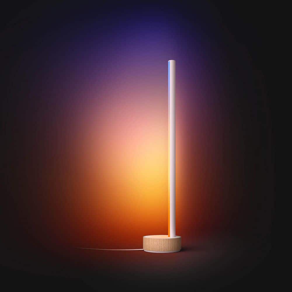 Philips Hue Hue Signe Oak White Table Lamp 578203 - The Home Depot