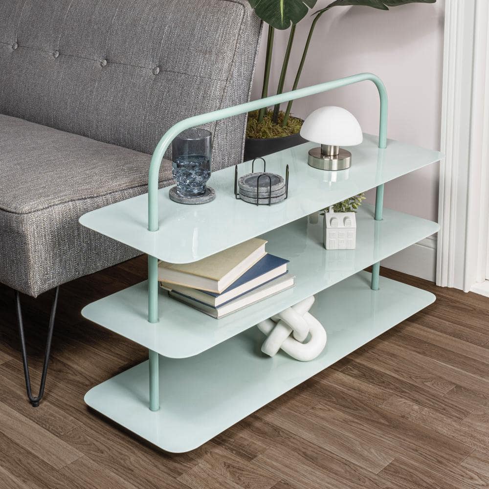 happimess Minimalist 24.5 in. H 9-Pair 3-Tier Iron Thin Flat Plate Shoe ...