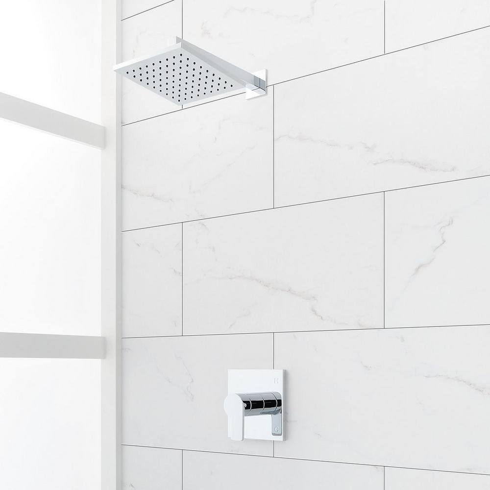 SIGNATURE HARDWARE Hibiscus Single Handle 1-Spray Shower Faucet 1.8 GPM ...